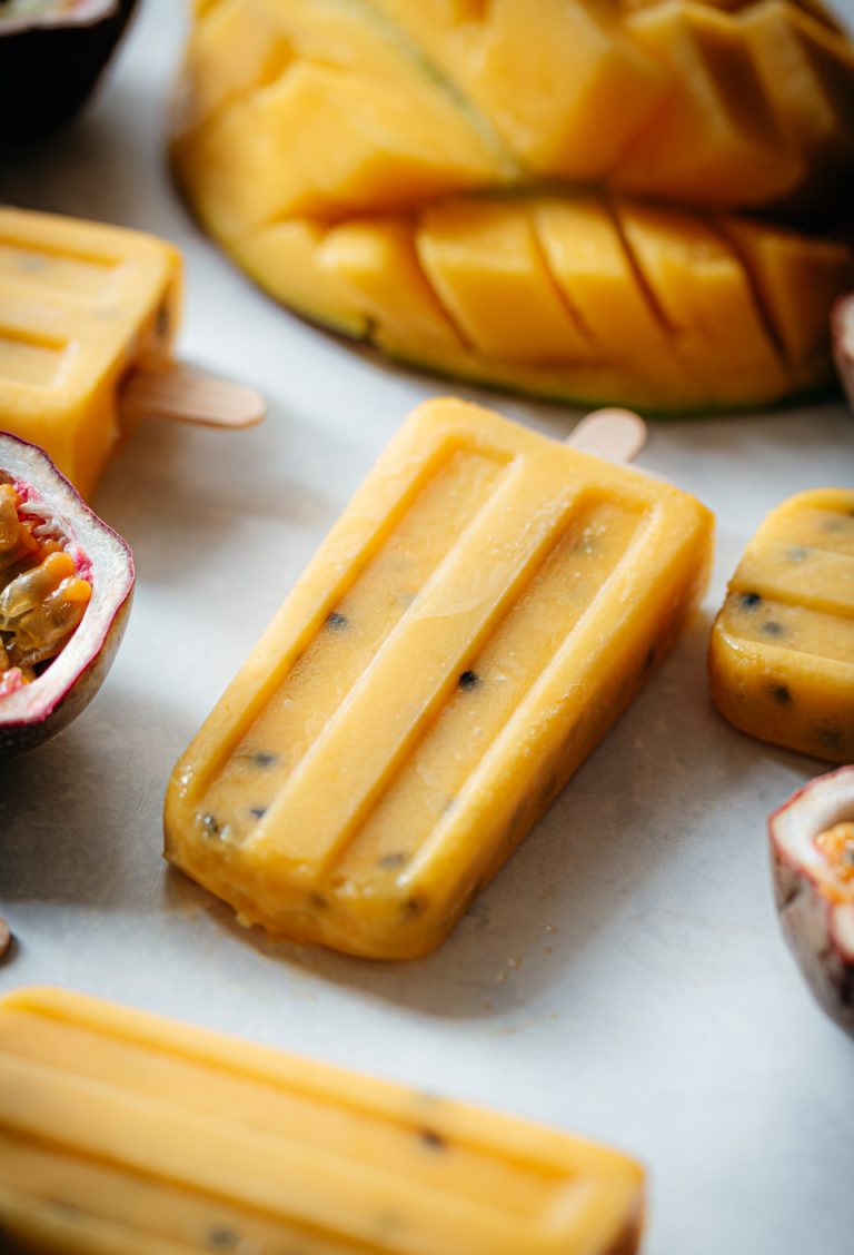 Mango passievrucht waterijsjes | Eef Kookt Zo