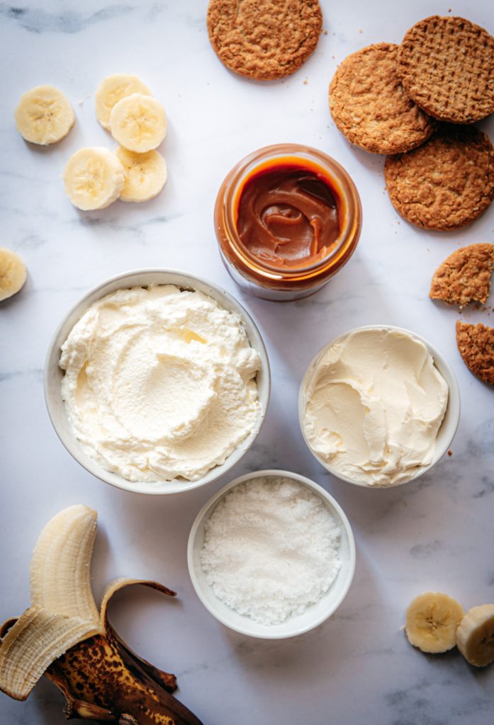 Banoffee toetje (Banaan, caramel toetje recept) | Eef Kookt Zo